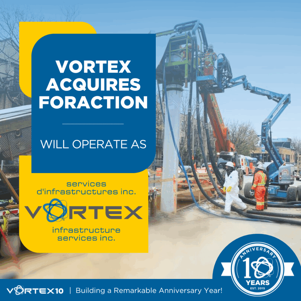 Vortex Companies Acquires Foraction, Quebec’s Leading Trenchless Watermain Rehabilitation ...